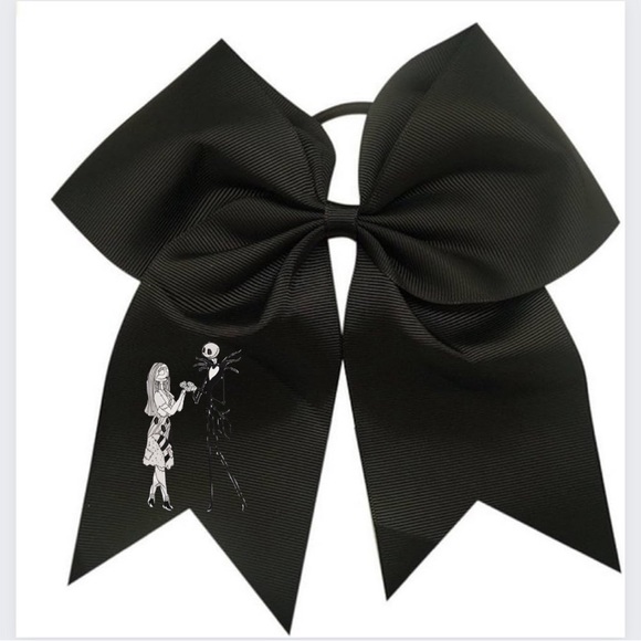 Hand Crafted | Accessories | Jack And Sally Embroidered Hair Bow | Poshmark